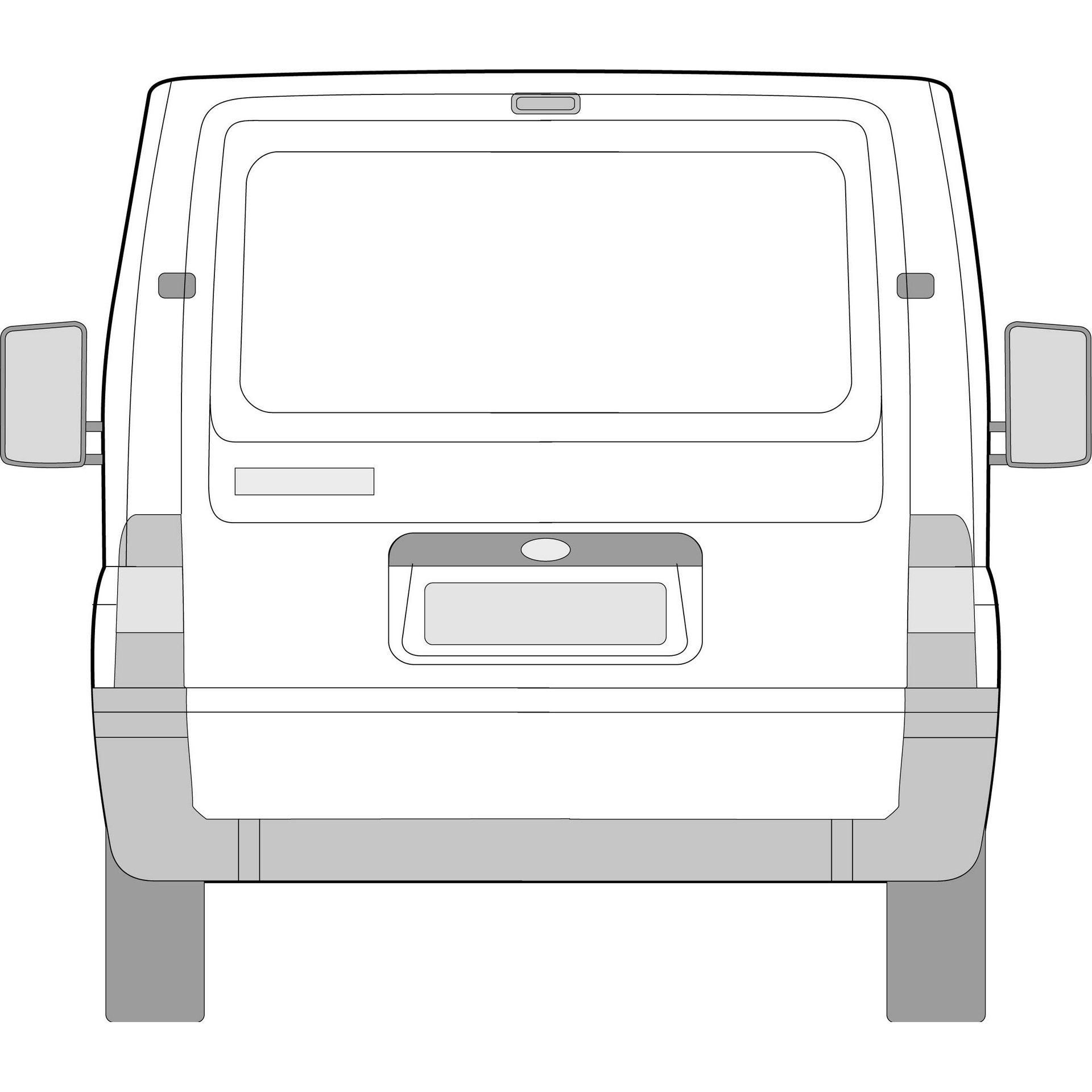 Old Shape Ford Transit 2000 - 2013 SWB Left Privacy Back Door Glass ...