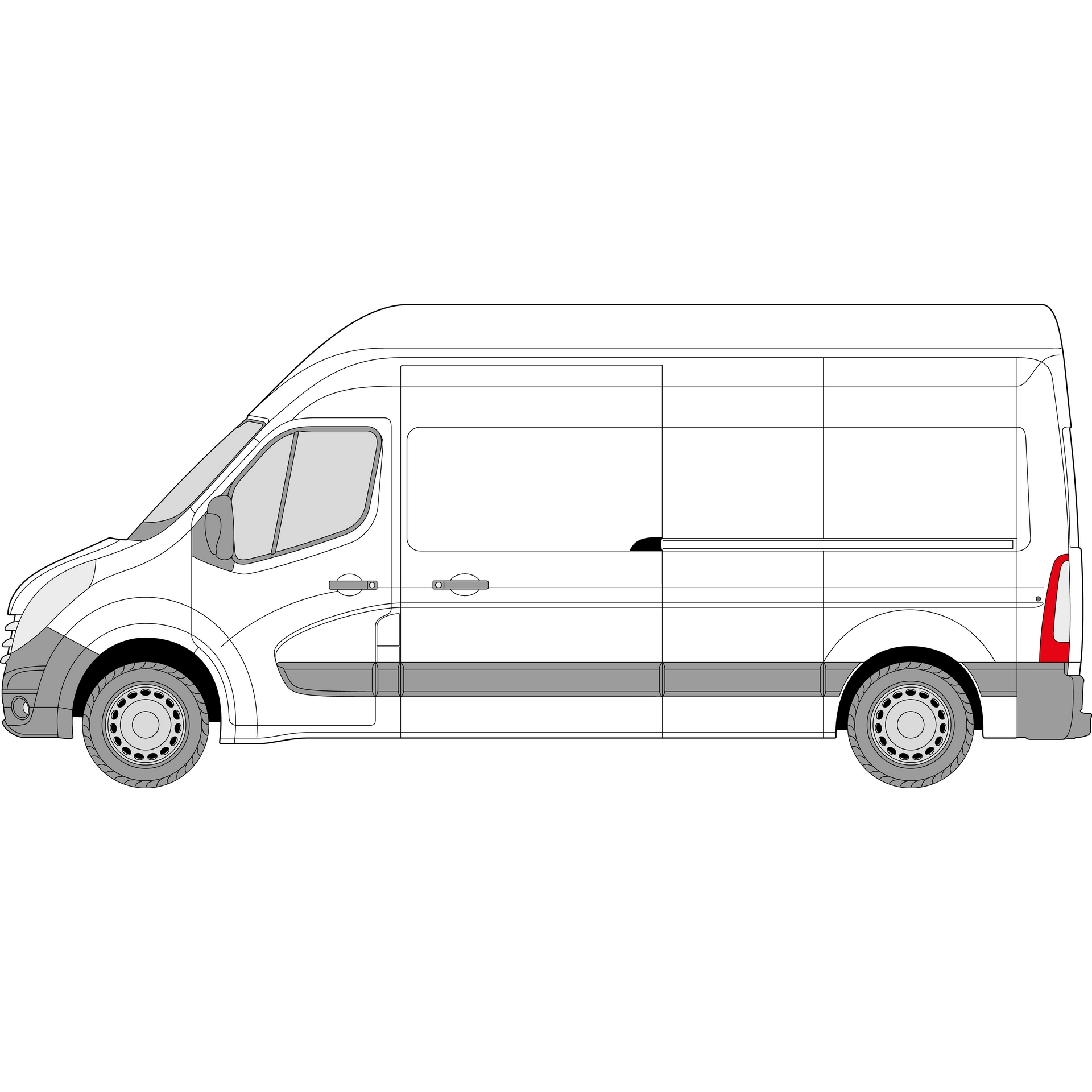 Renault Master 2009 > Left Privacy Front Opening MWB/LWB Glass | van ...