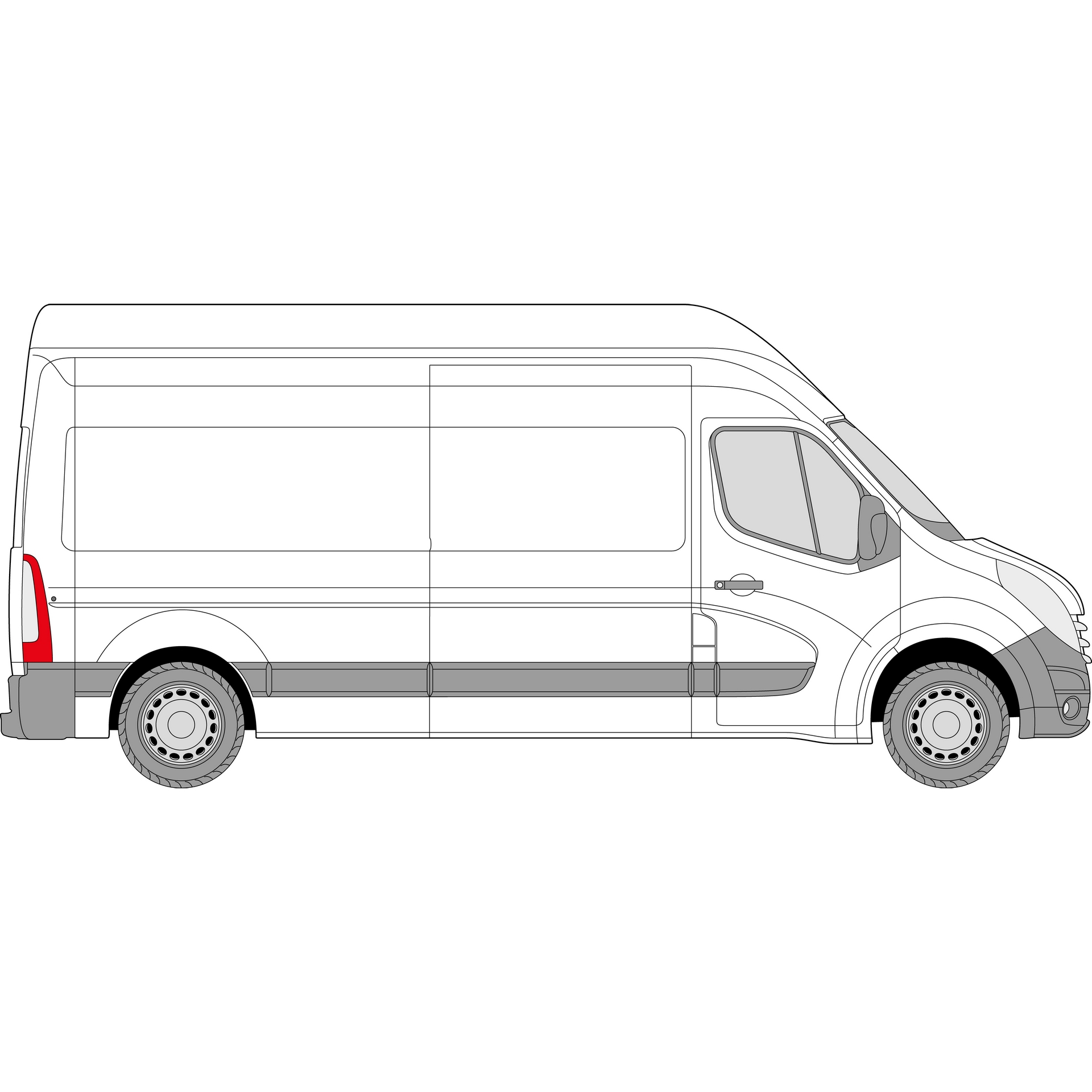 Renault Master 2009 > Right Privacy Front Opening MWB/LWB Glass | van ...